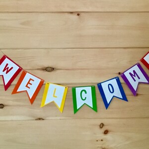 Welcome Rainbow Banner/classroom Decor/homeschool Decor - Etsy
