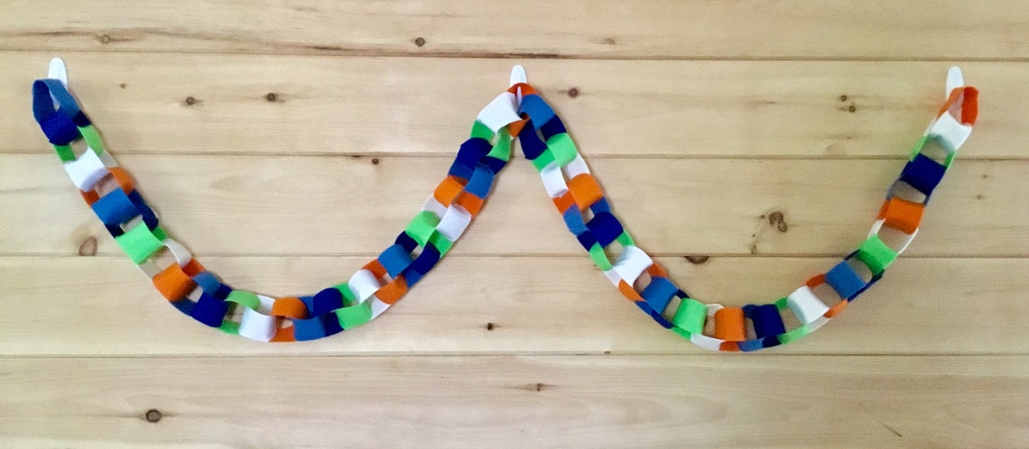 Rainbow Felt Chain Link/classroom Decor/playroom Decor - Etsy