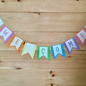Welcome Rainbow Banner/classroom Decor/homeschool Decor - Etsy