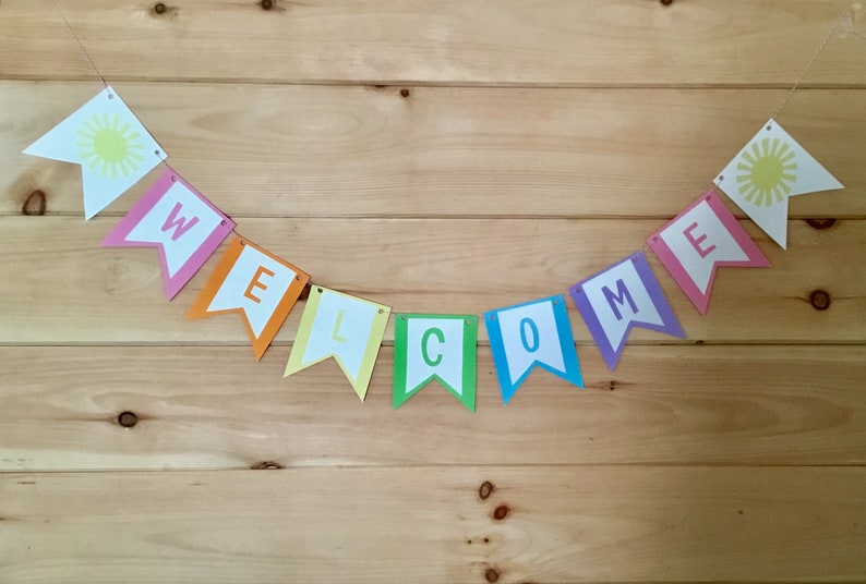 Welcome Rainbow Banner/classroom Decor/homeschool Decor - Etsy