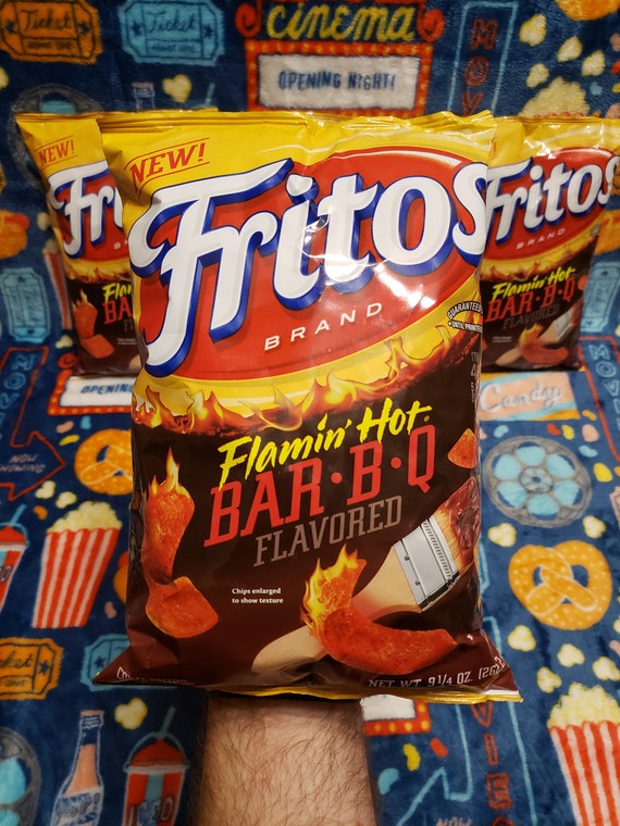 Fritos Flamin Hot Bar B Q Flavored Corn Chips 9 25 Oz Etsy