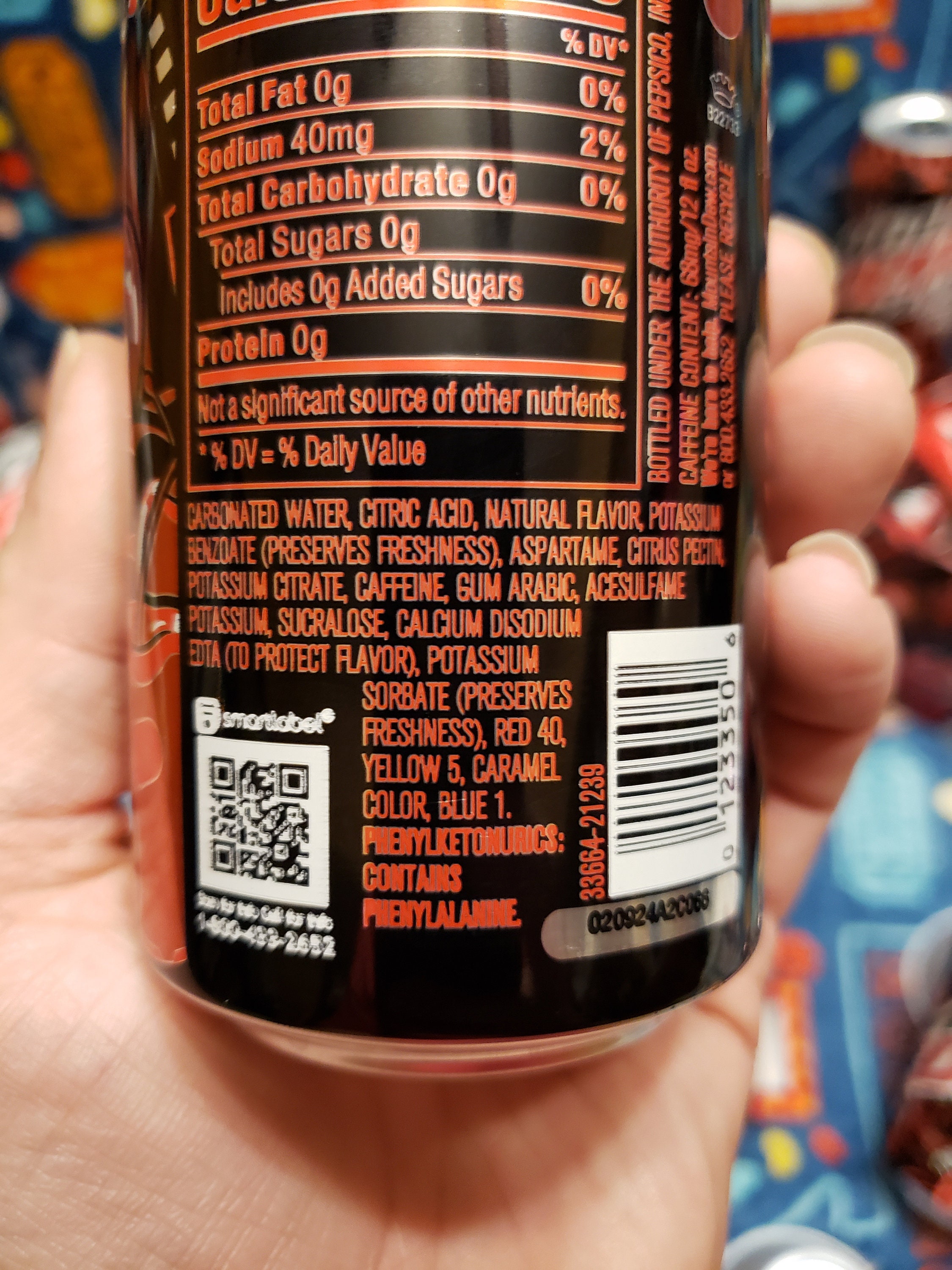 Mountain Dew Nutrition Label 12 Oz