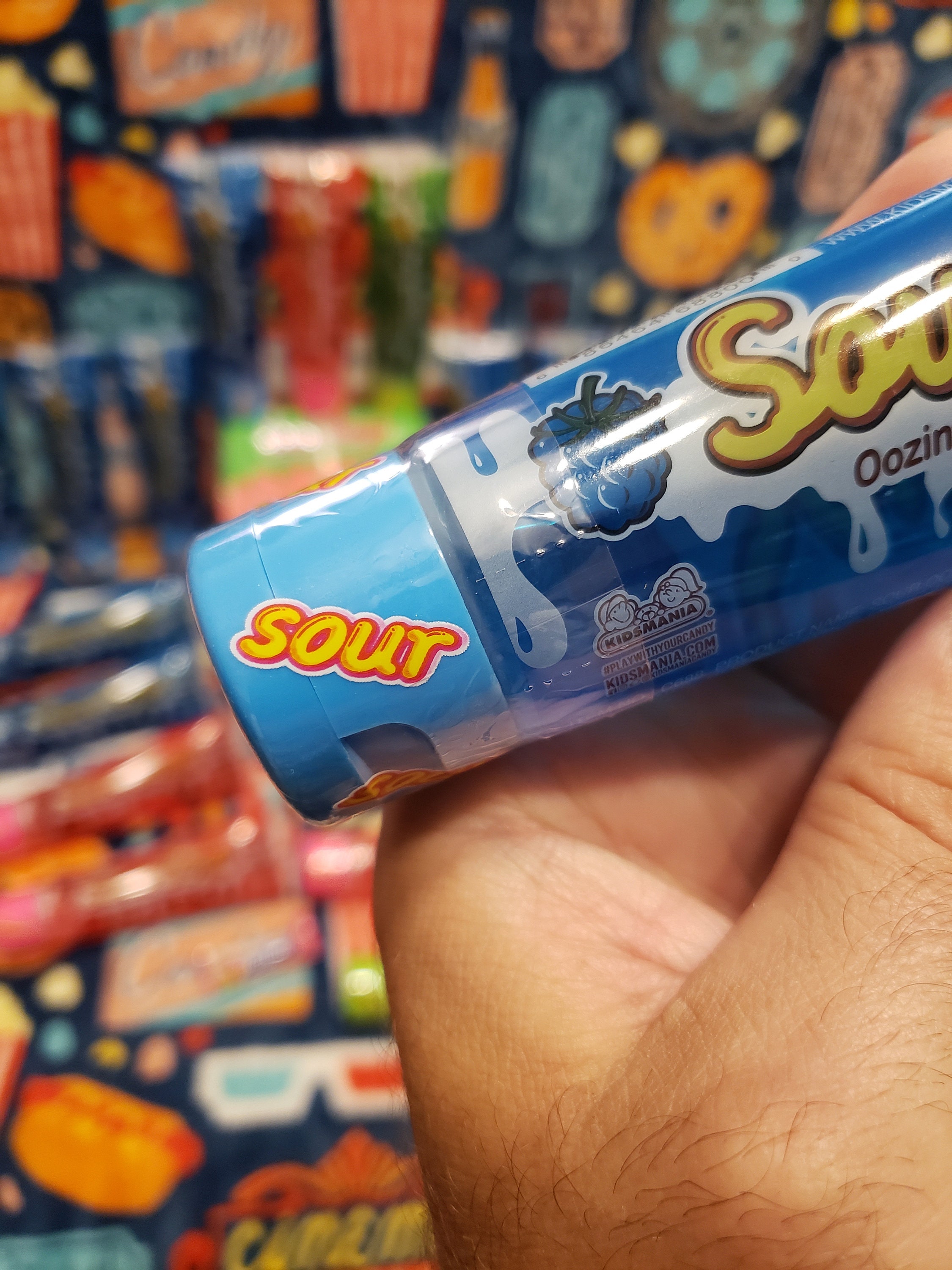 Kidsmania Sour Ooze Candy 4 Oz. Tube Blue Raspberry - Etsy