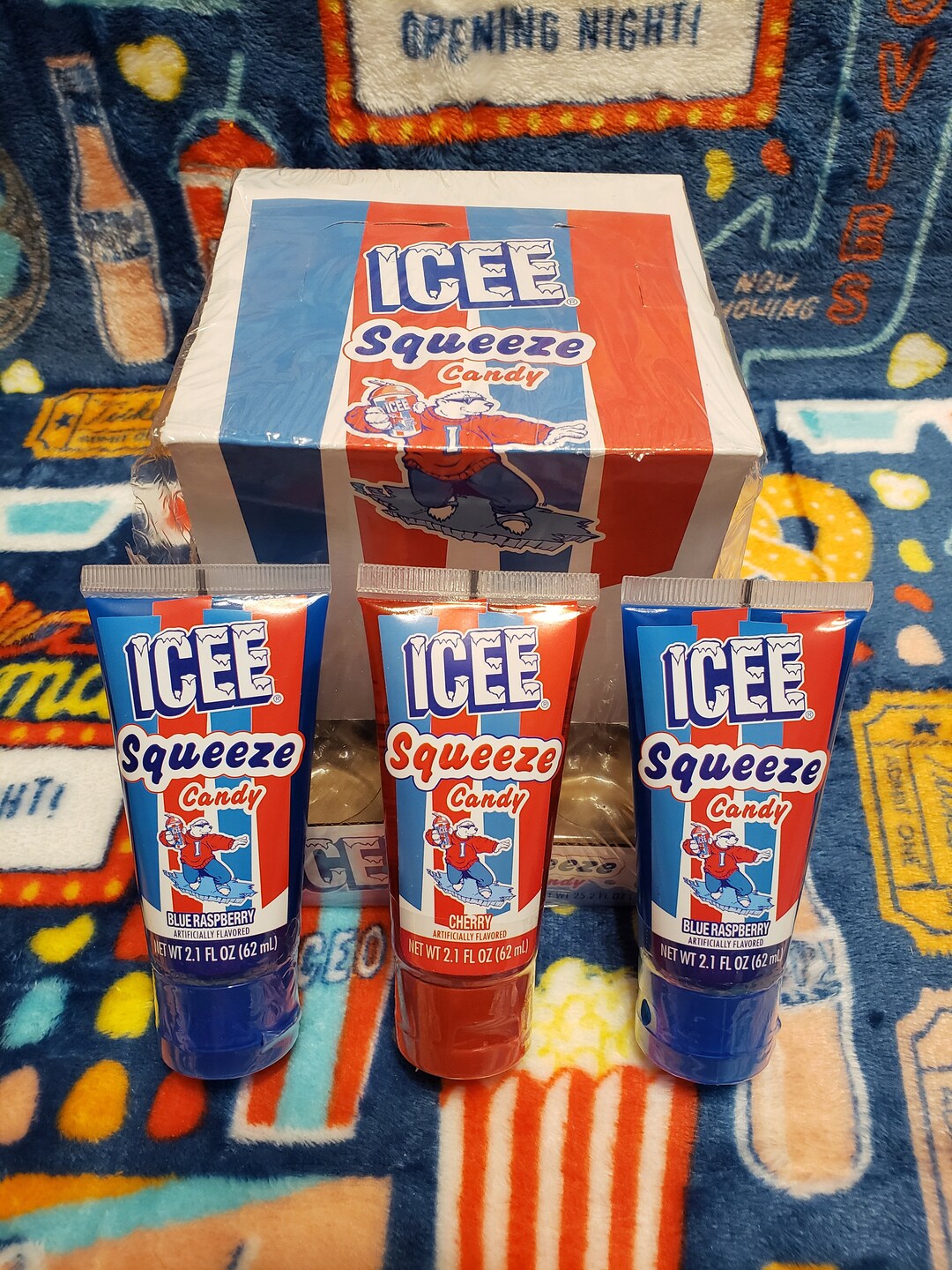 Icee Squeeze Candy Cherry or Blue Raspberry 2.1 Oz. Tube - Etsy