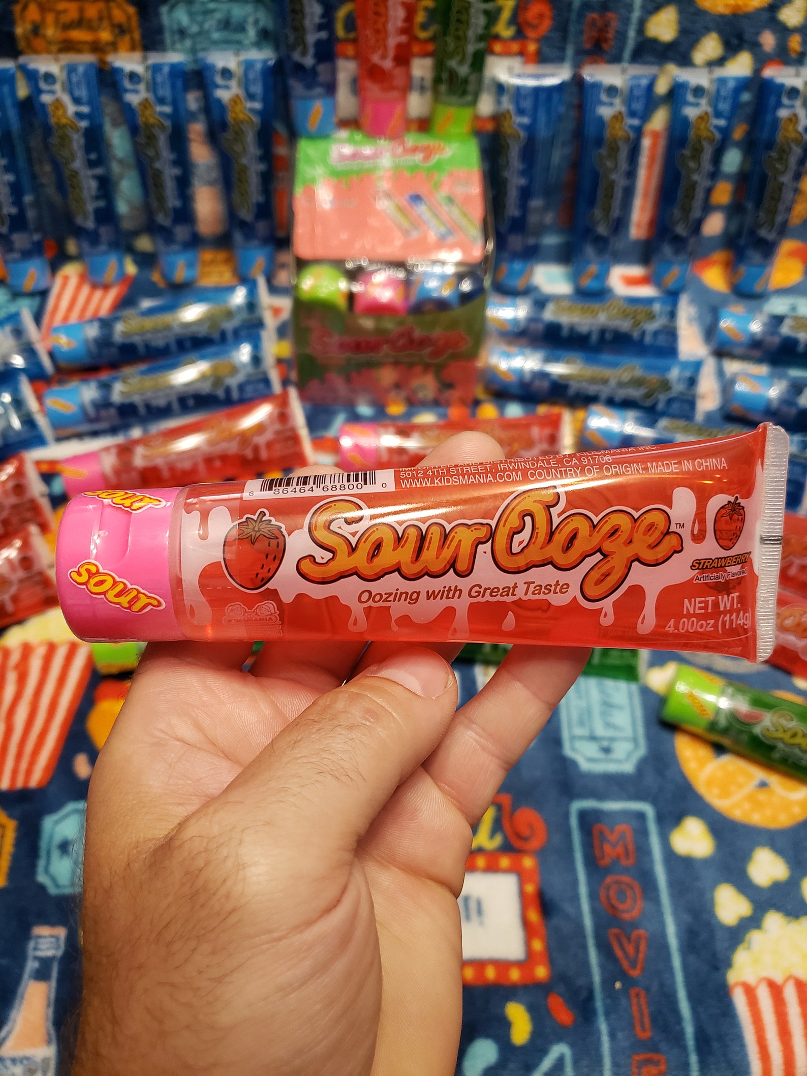 Kidsmania Sour Ooze Candy 4 Oz. Tube Blue Raspberry - Etsy