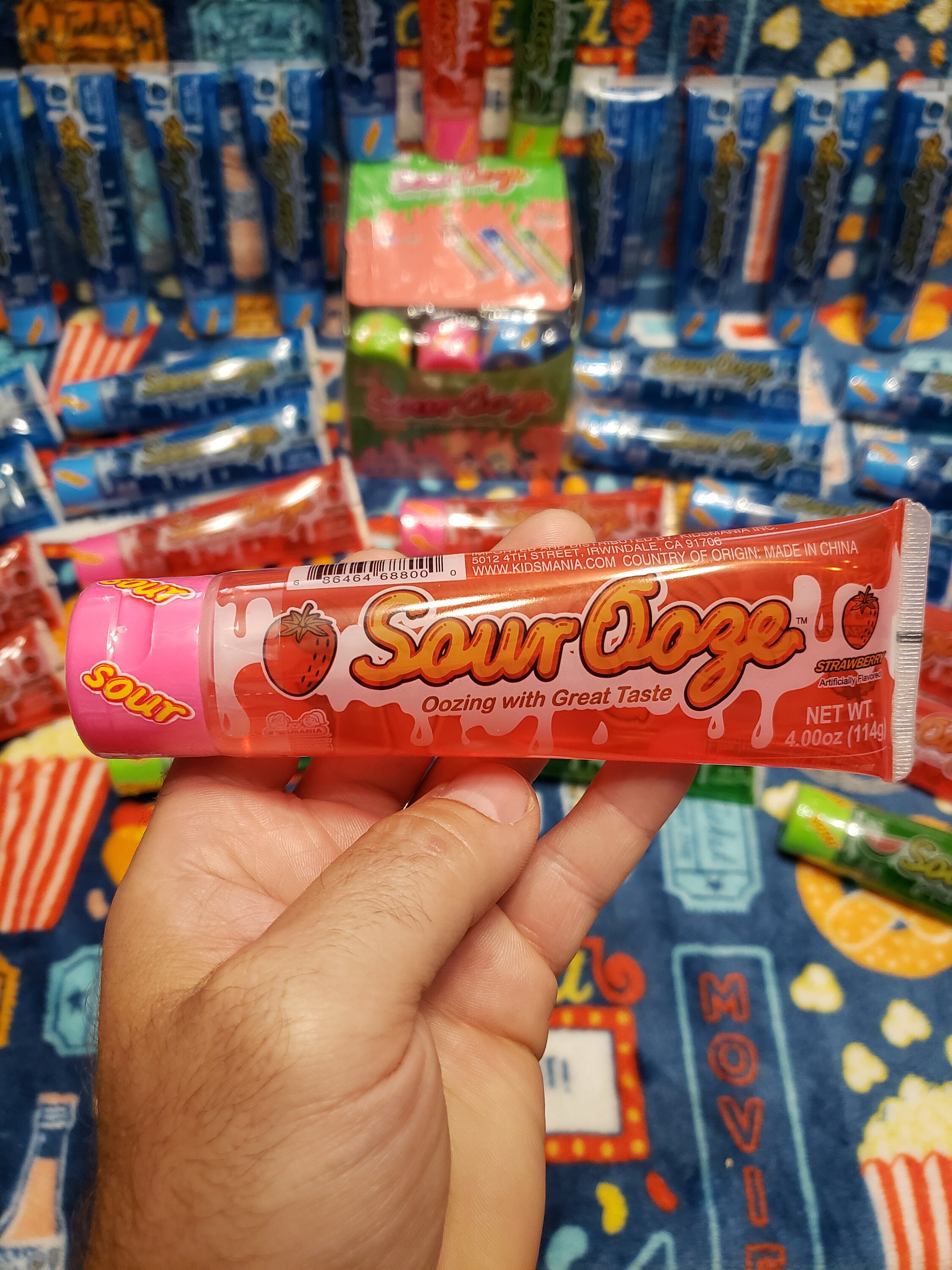 Kidsmania Sour Ooze Candy 4 Oz. Tube Blue Raspberry - Etsy