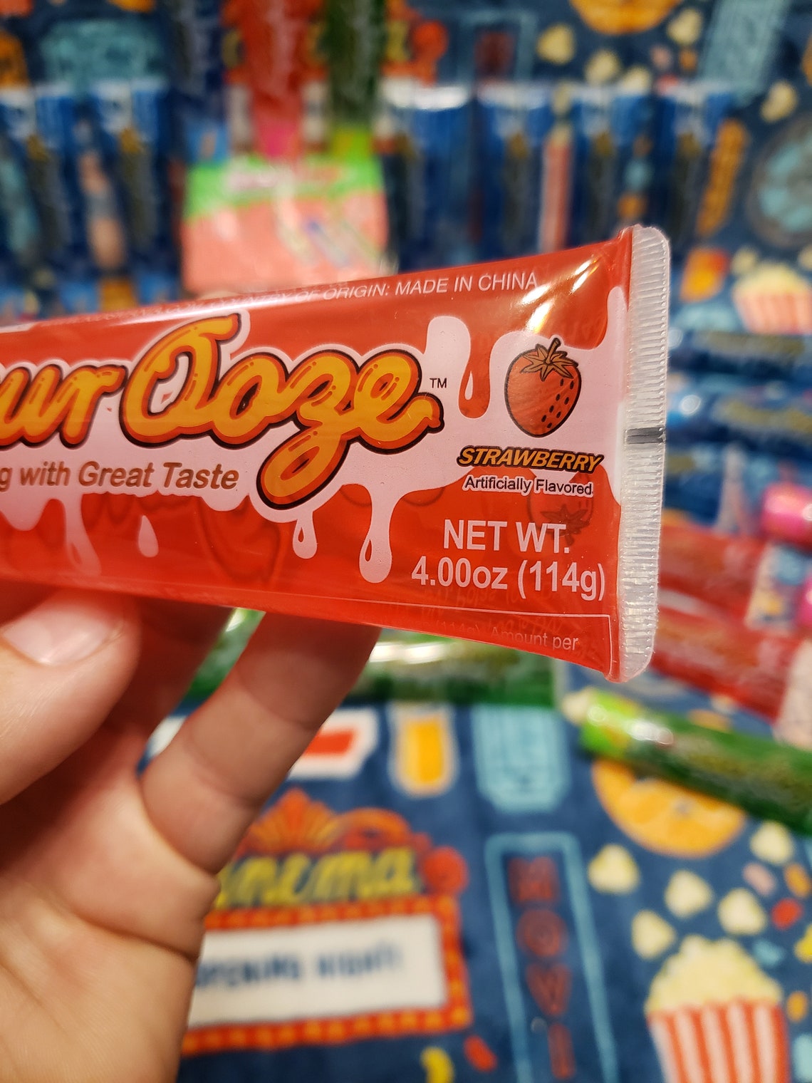 Kidsmania Sour Ooze Candy 4 Oz. Tube Blue Raspberry - Etsy