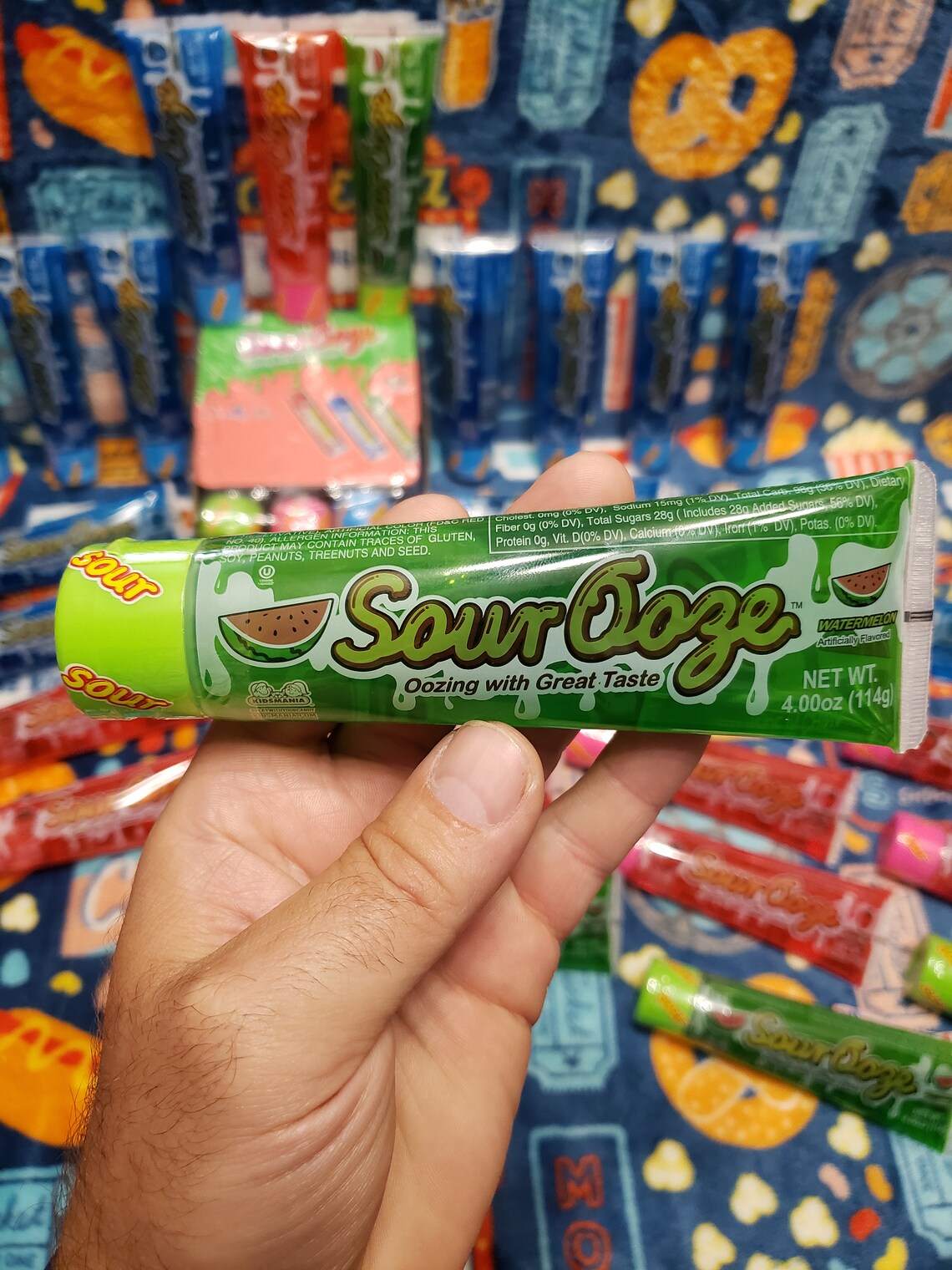 Kidsmania Sour Ooze Candy 4 Oz. Tube Blue Raspberry - Etsy