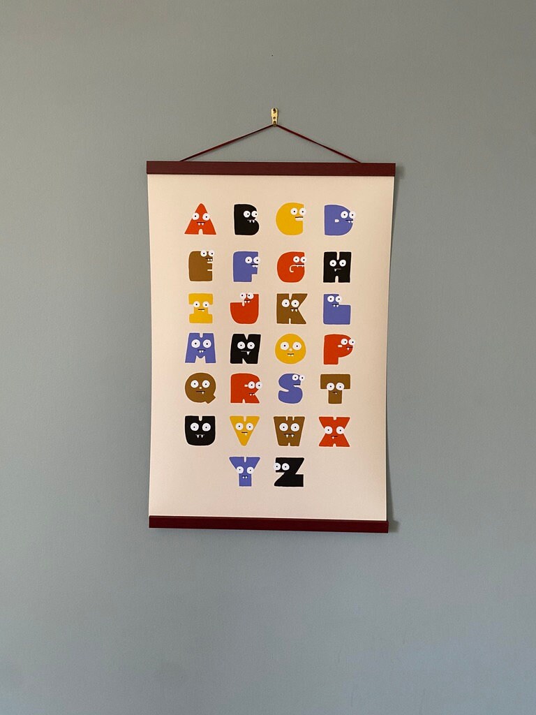 Alphabet Nursery Poster - Cute and Playful Quirky Abcs - Alphabet ...