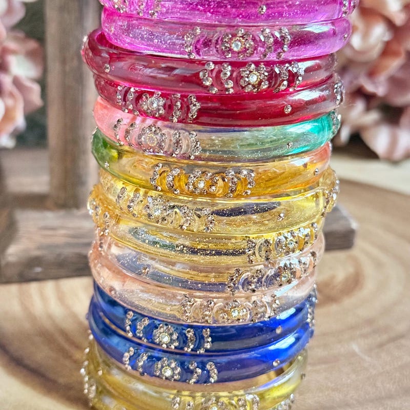 Glass Bangles - Etsy