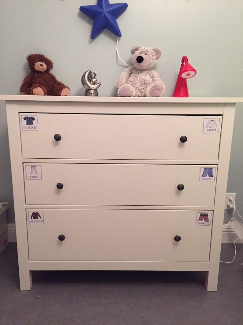 Kids Drawer Labels for Boys | Etsy