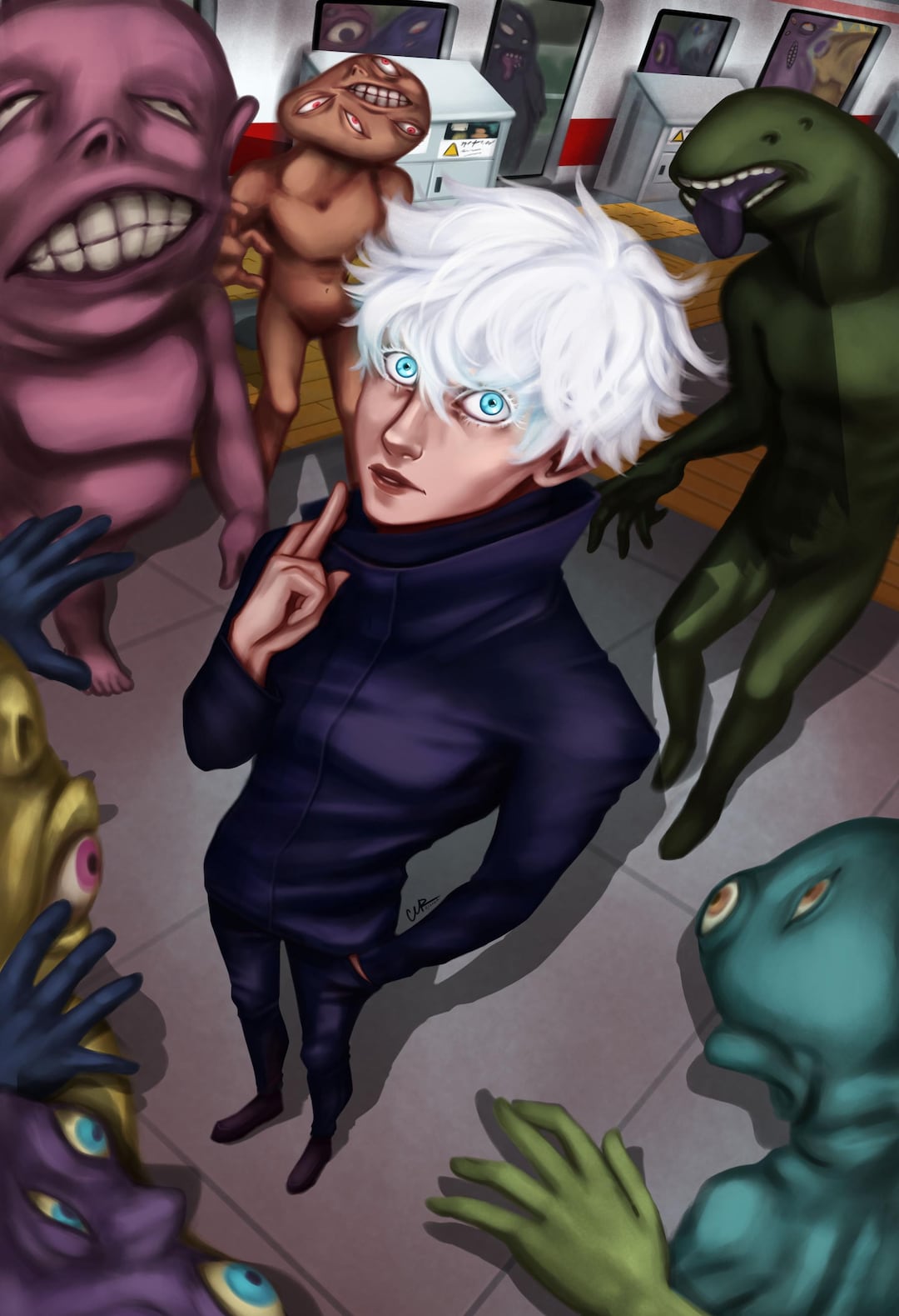 Satoru Gojo Anime JJK Transfigured Humans Print Poster Gift Anime ...