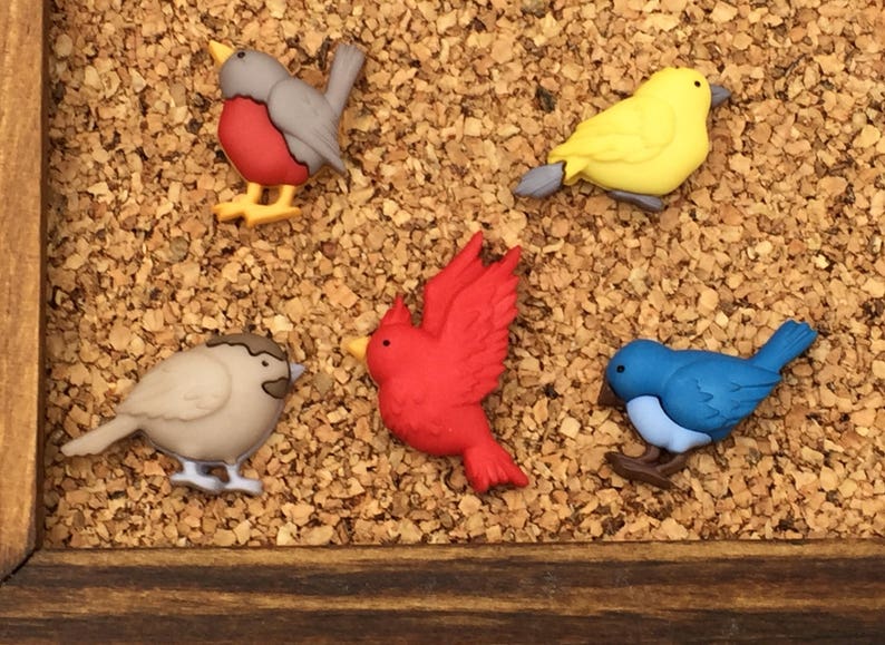 Bird Push Pinsbird Lover Giftthumbtacksbird Gifts for - Etsy