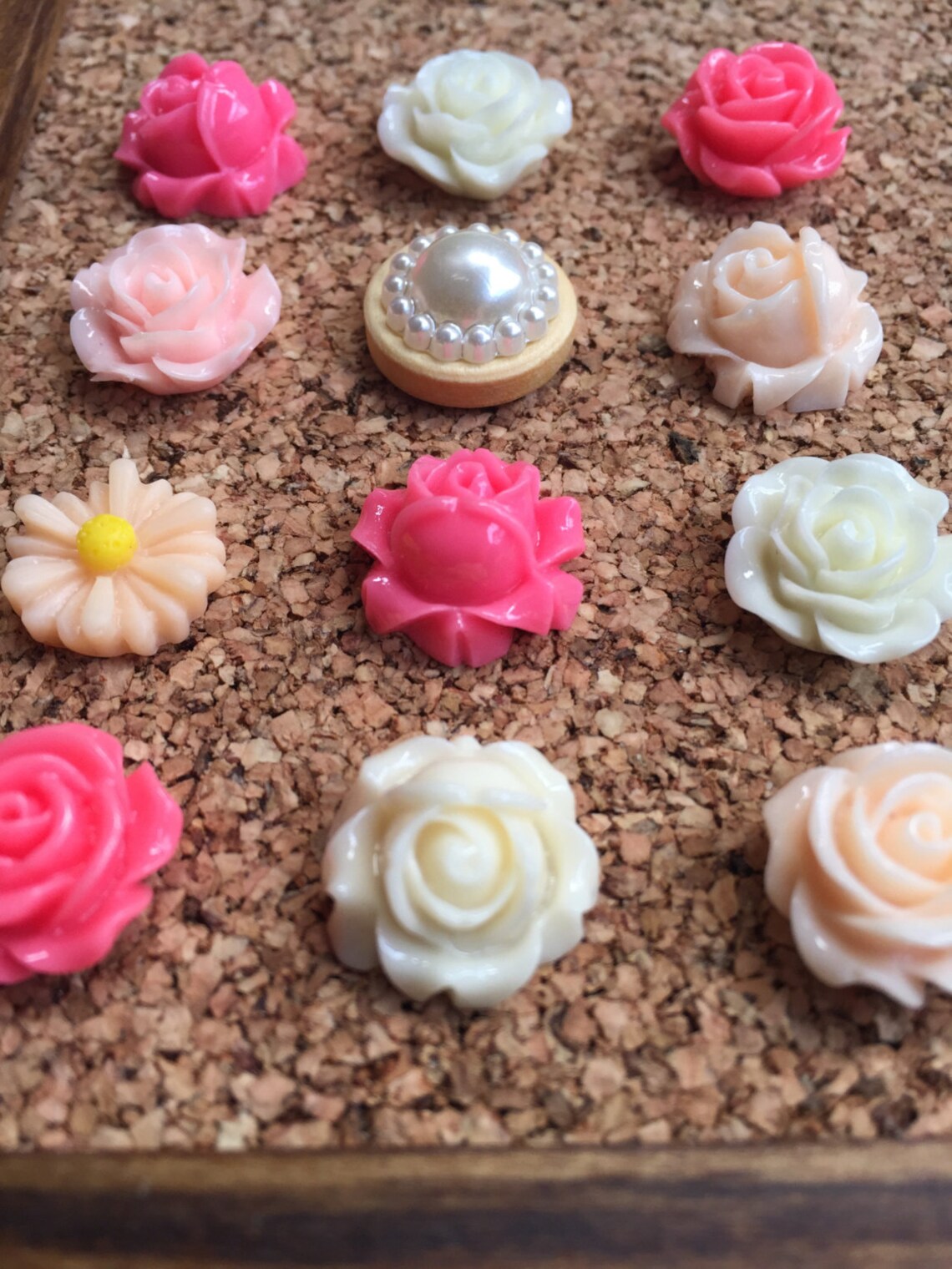 Decorative Thumbtacksrose Pushpinspretty Push Pinsfloral | Etsy