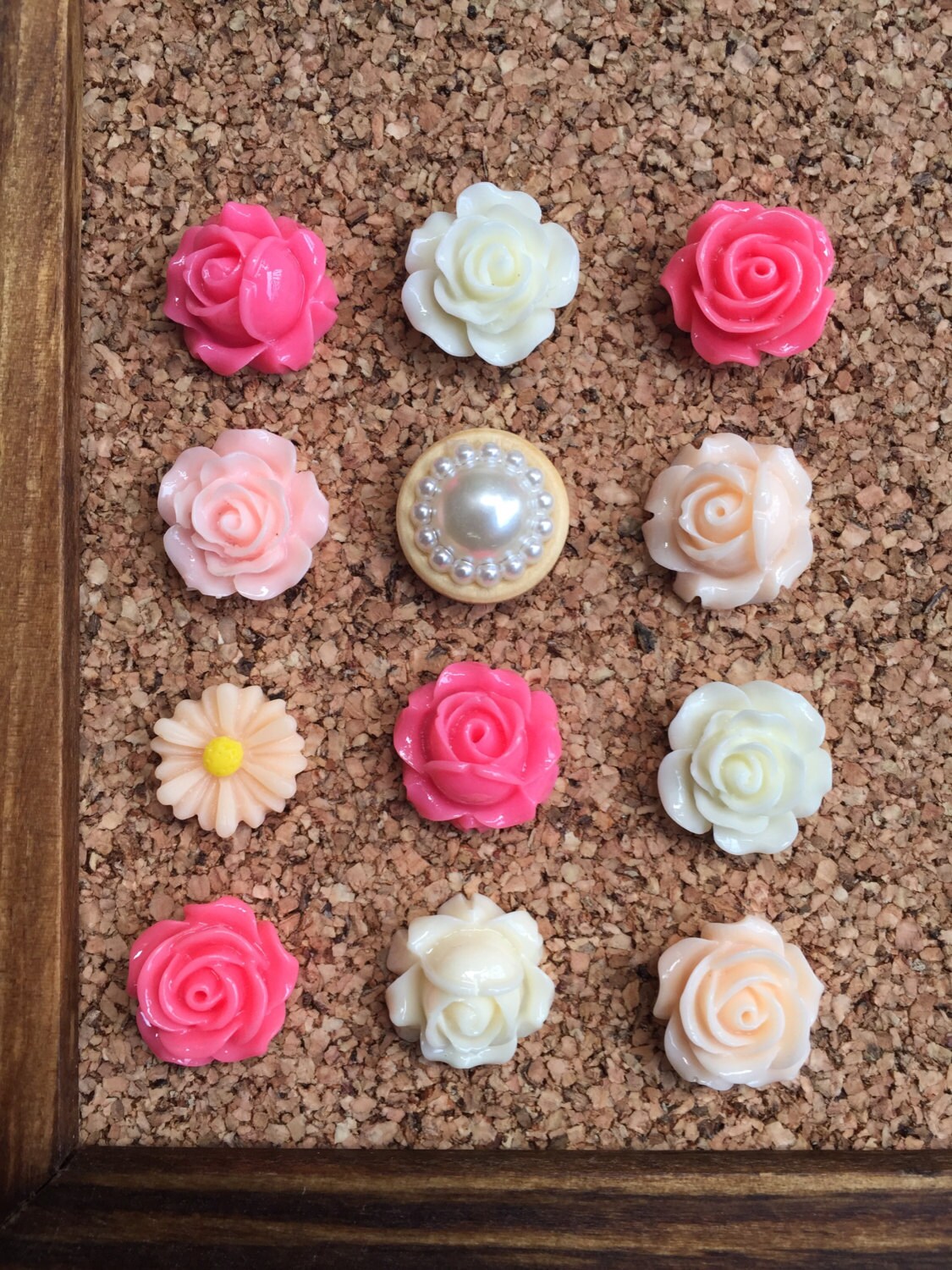 Decorative Thumbtacksrose Pushpinspretty Push Pinsfloral | Etsy