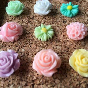 Floral Pushpins,cork Board Pins,mothers Day Gift Ideas,rose Thumb Tacks ...