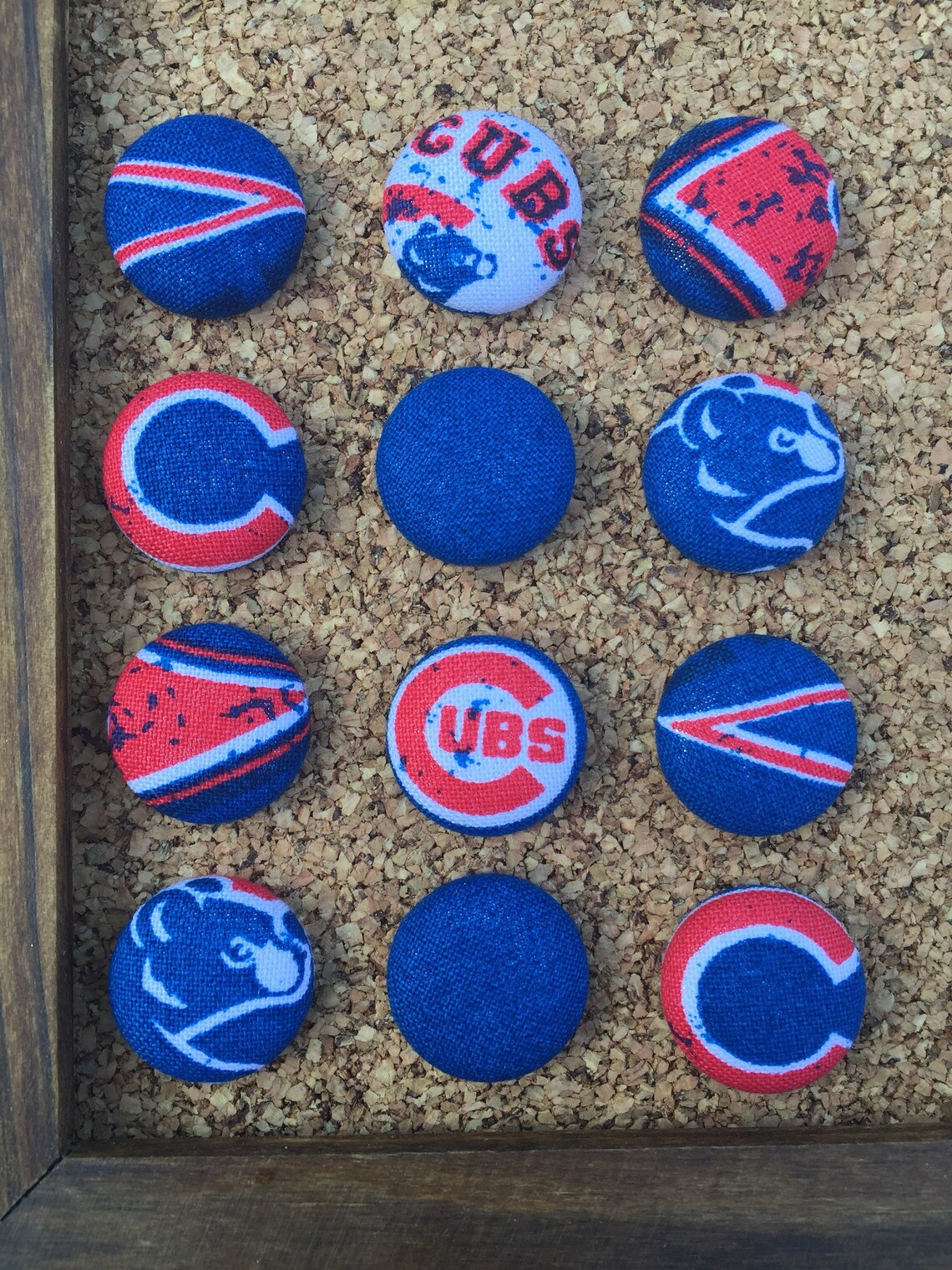 Push Pins Made From Chicago Cubs Fabricchicago Sports - Etsy