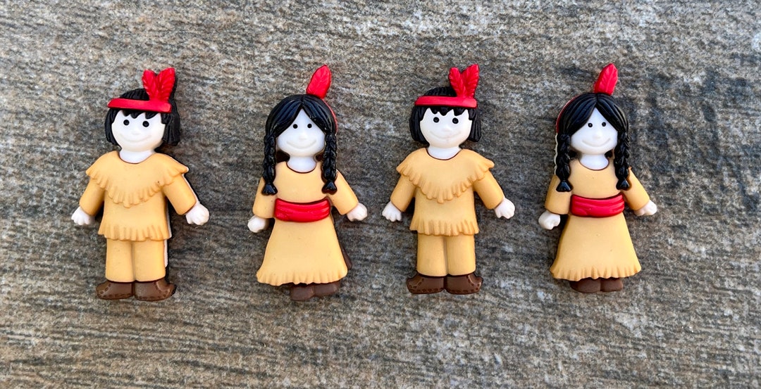 Thanksgiving Magnets,native Americans Decor,fall Magnets,thanksgiving ...