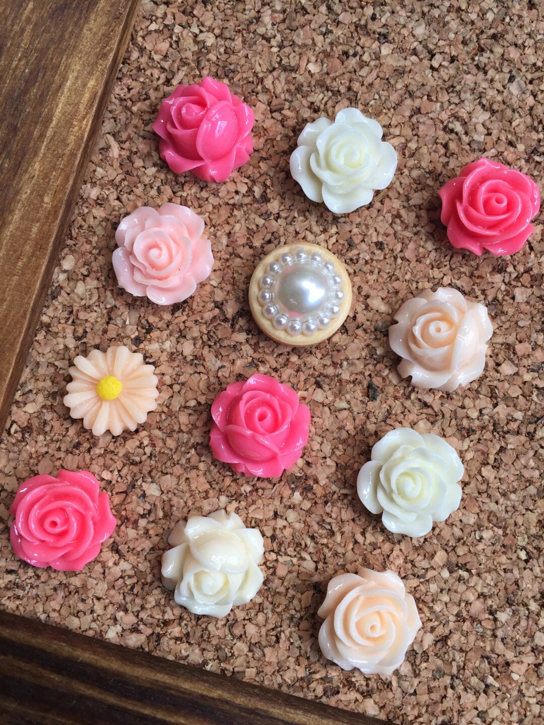 Decorative Thumbtacks,rose Pushpins,pretty Push Pins,floral Tacks ...