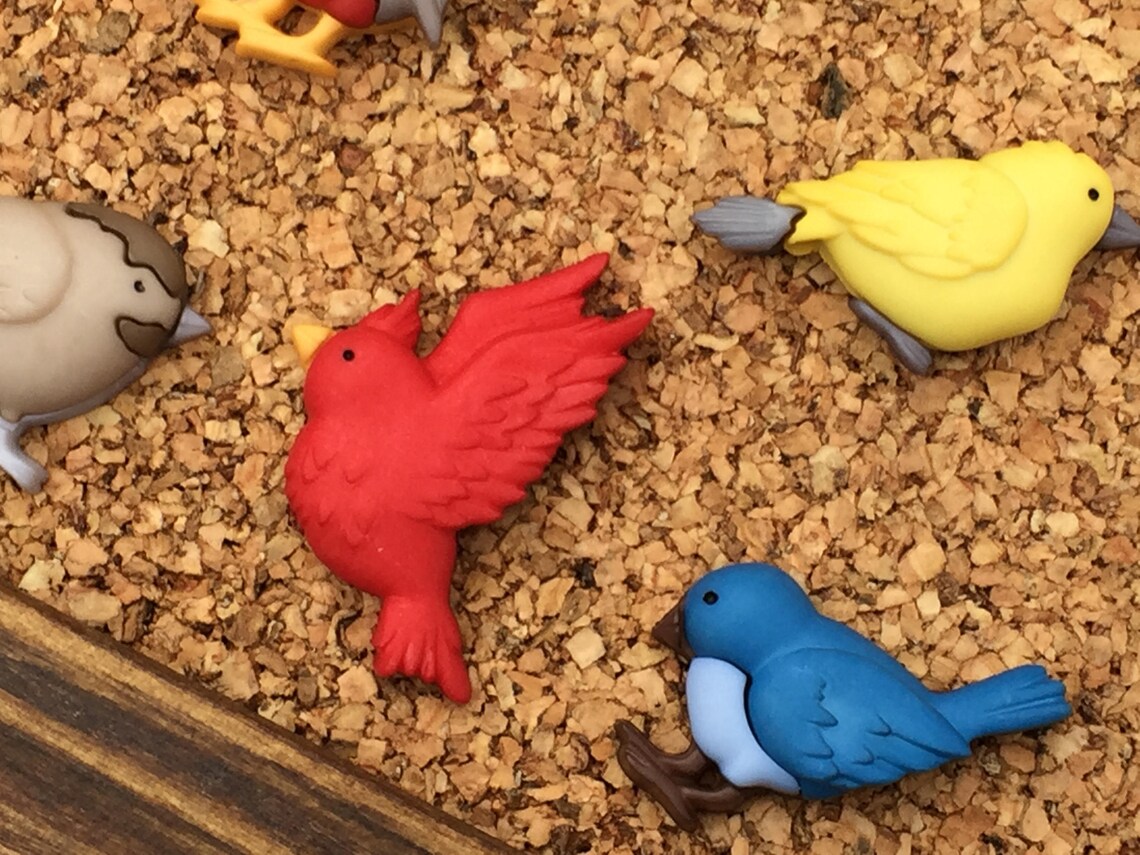 Bird Push Pinsbird Lover Giftthumbtacksbird Gifts for - Etsy
