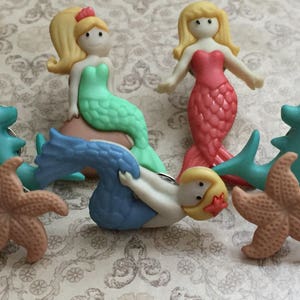 Mermaid Thumb Tacks,beach Office Decor,dolphin Pushpins,mermaid Gifts ...