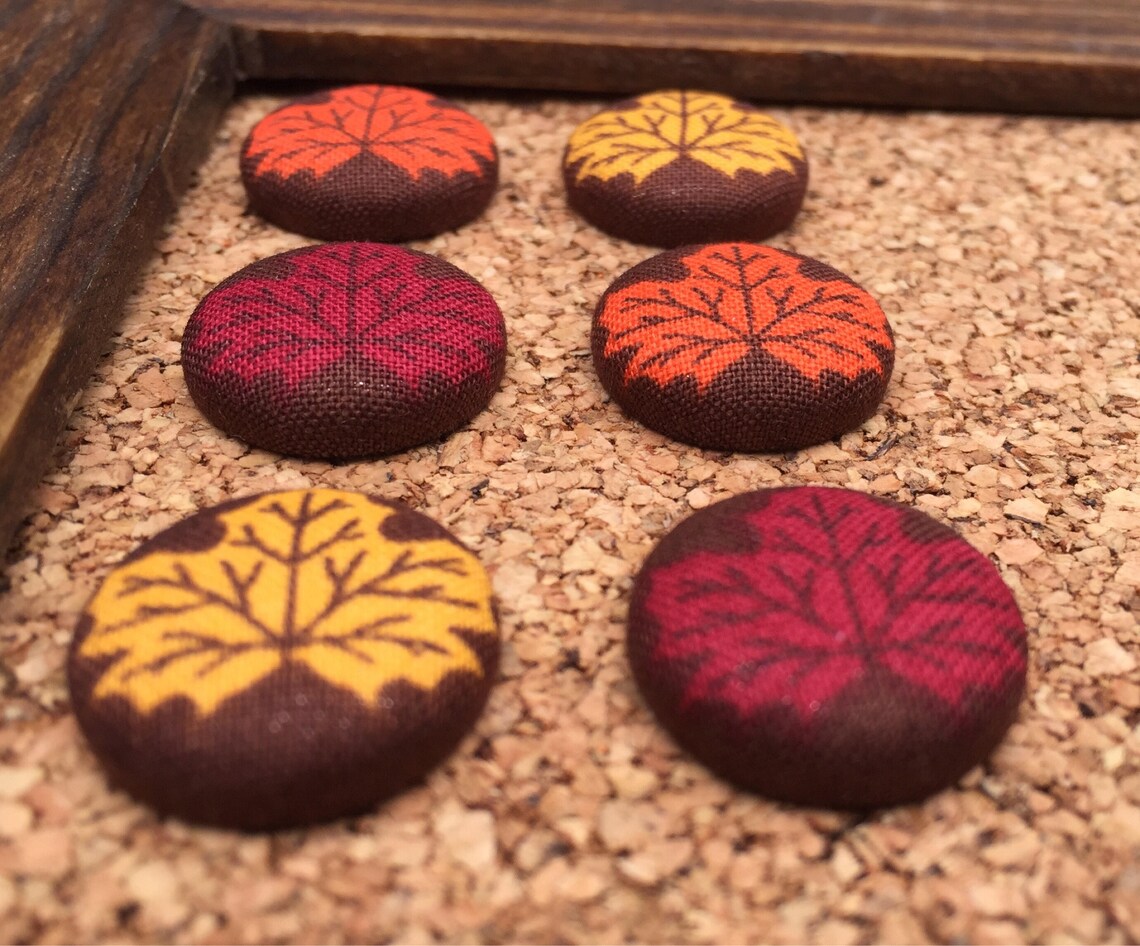 Fall Push Pinsthumb Tacksautumn Decorleaf - Etsy