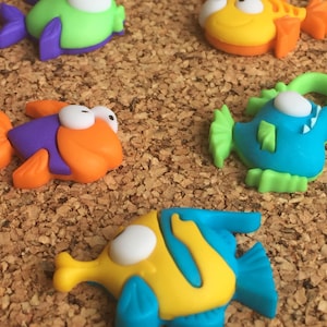 Fish Push Pins,fish Lover Gifts,thumbtacks,auquatic Gifts,fish ...