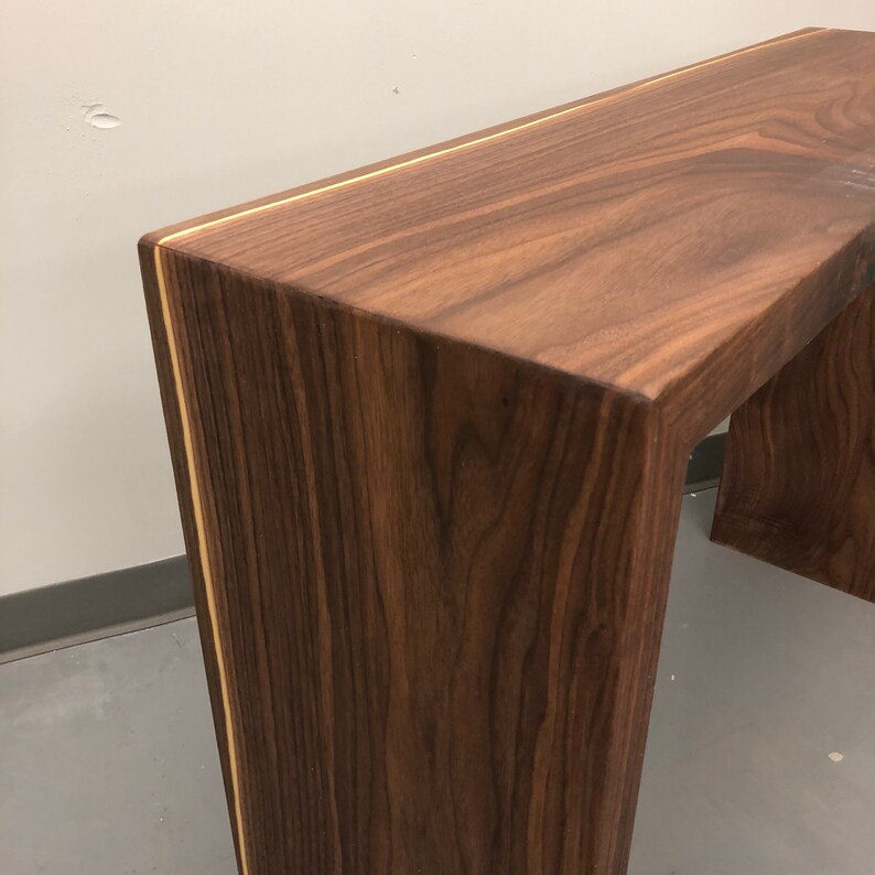 Waterfall Entryway Table // Hardwood Sofa Table | Etsy