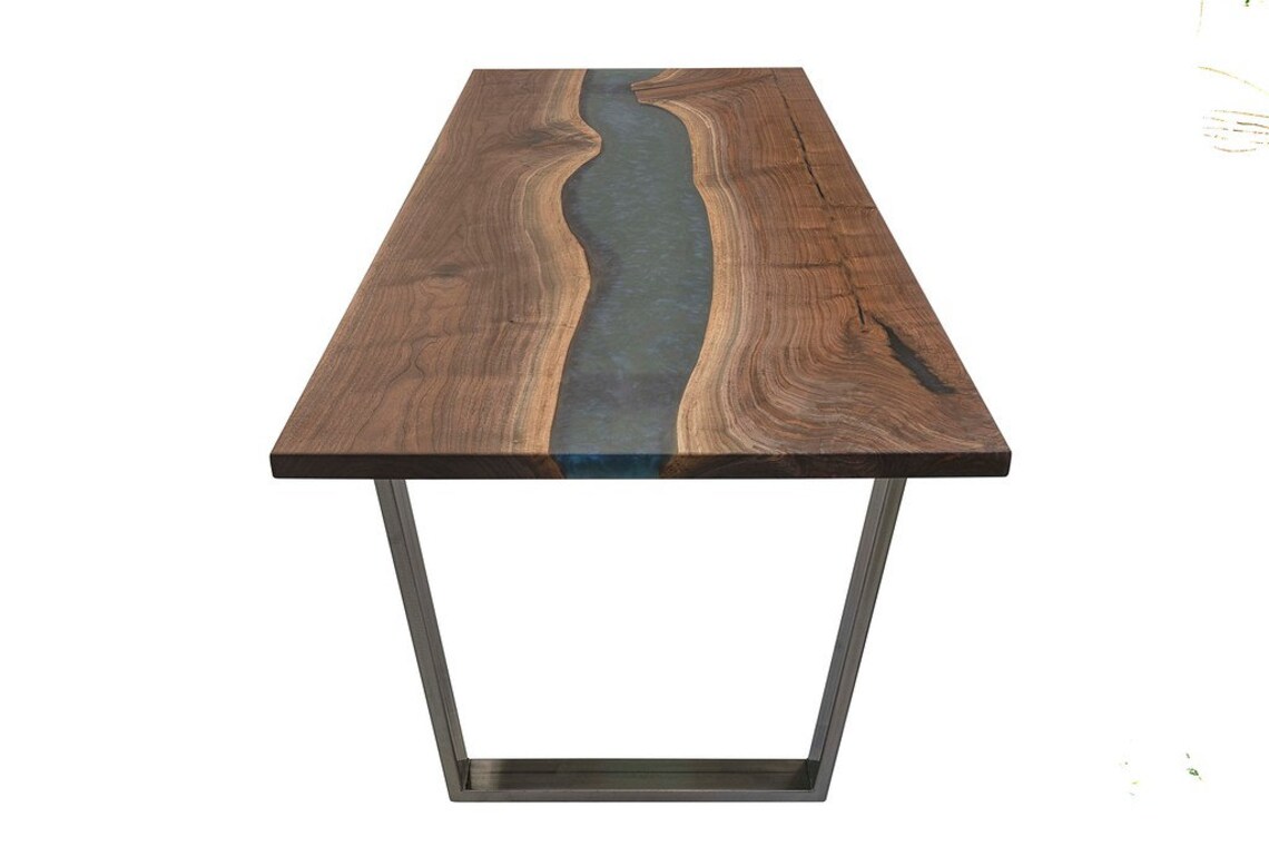 Walnut and Resin River Table / Dining Table / Conference Table - Etsy