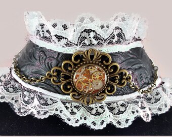 Steampunk choker | Etsy