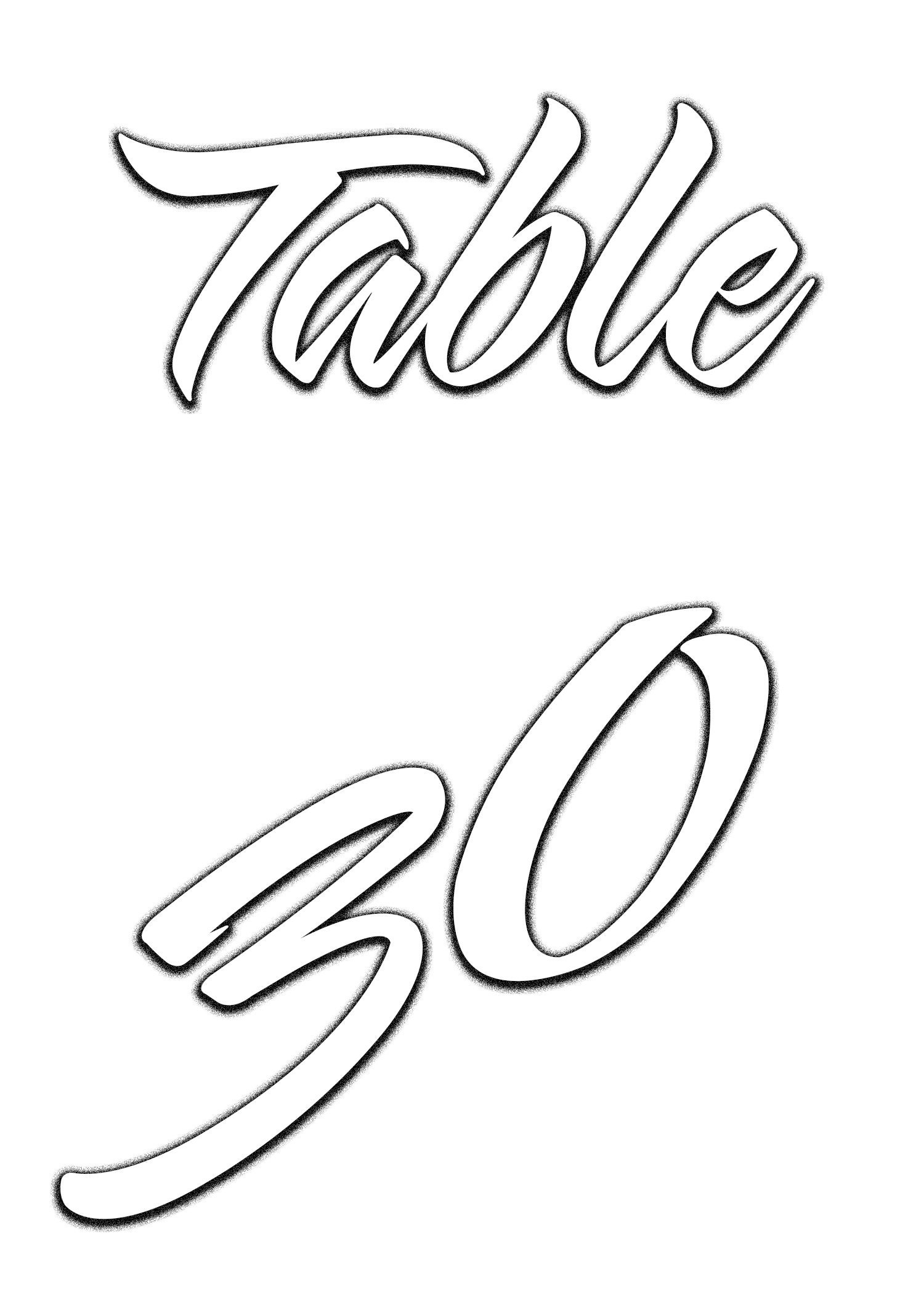 Printable Table Numbers | Printable Table Numbers for Weddings, Parties ...