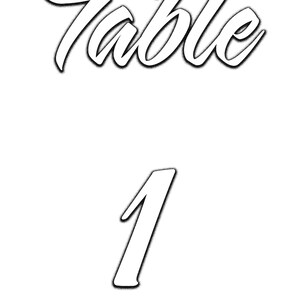 Printable Table Numbers | Printable Table Numbers for Weddings, Parties ...