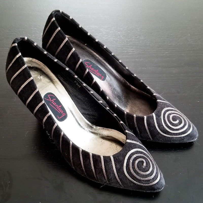 Black 80s Heels - Etsy