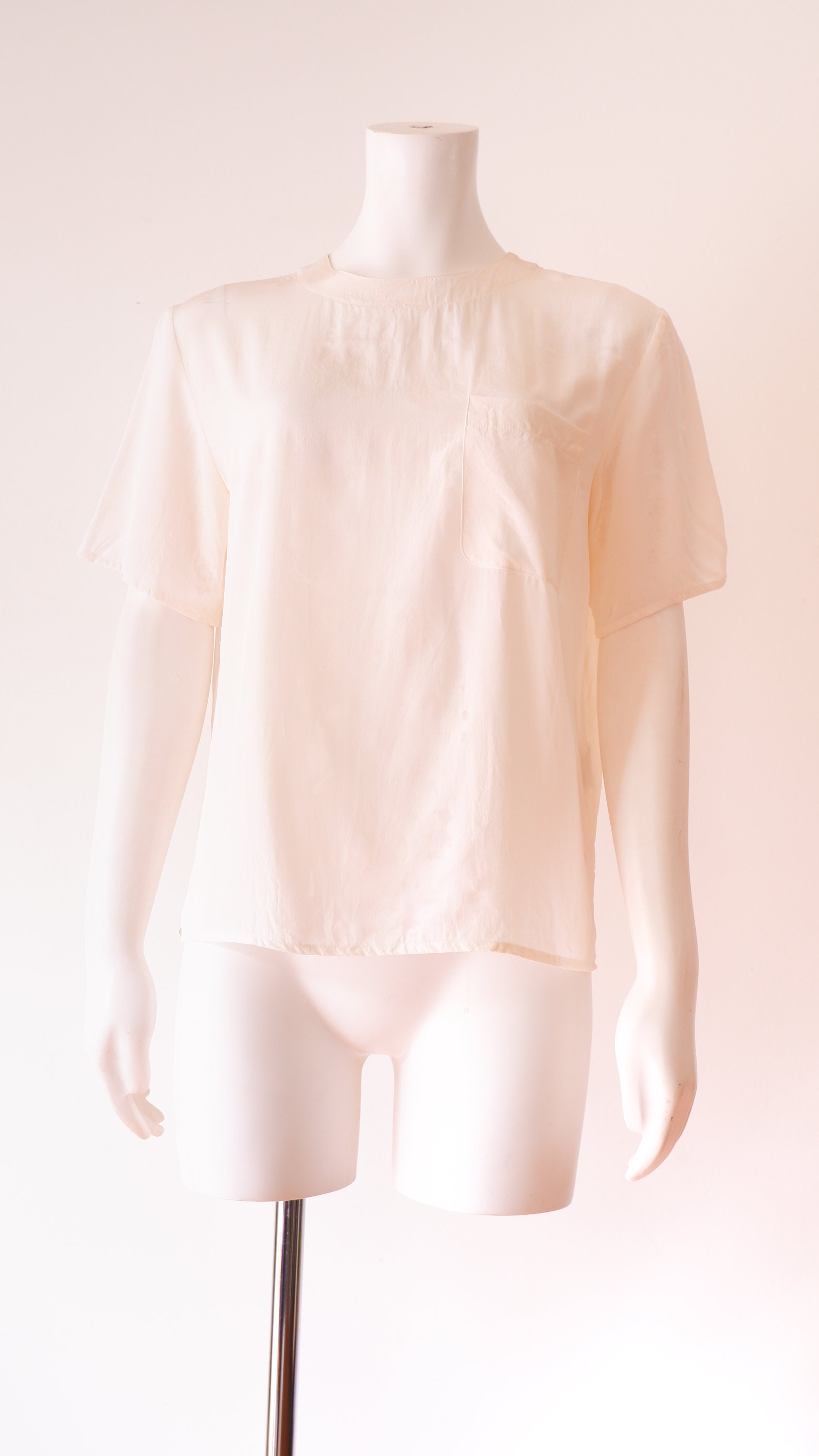 Vintage off White Silk T Shirt | Etsy