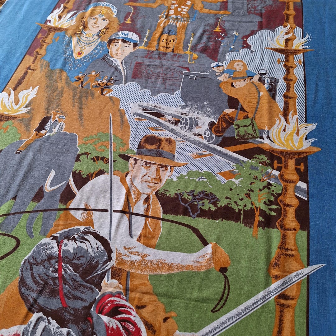 Vintage 1980s Indiana Jones and the Temple of Doom Tapestry Wall ...