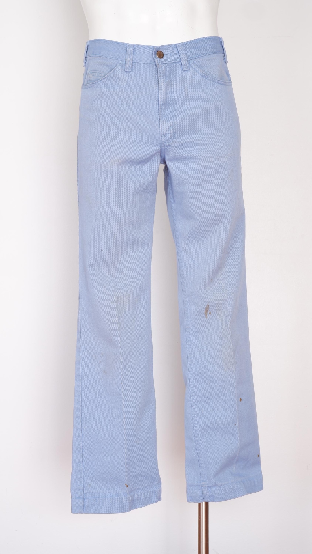 1970s Blue Flare Pants by GWG - Small Vintage Distressed Cotton ...
