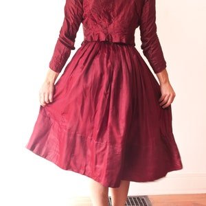 1900s Red Silk Jacket and Skirt / Antique Edwardian Set - Etsy Canada