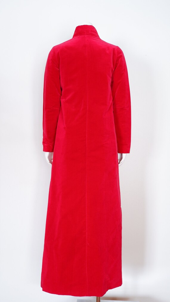 Vintage 1960s Red Velvet Maxi Jacket - S - Gem