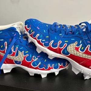 Youth up to Size 6 Ice Cream Drip Custom Cleats - Etsy