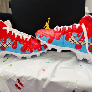 Youth up to Size 6 Ice Cream Drip Custom Cleats - Etsy