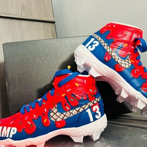 Size 7 and up Ice Cream Drip Custom Cleats - Etsy