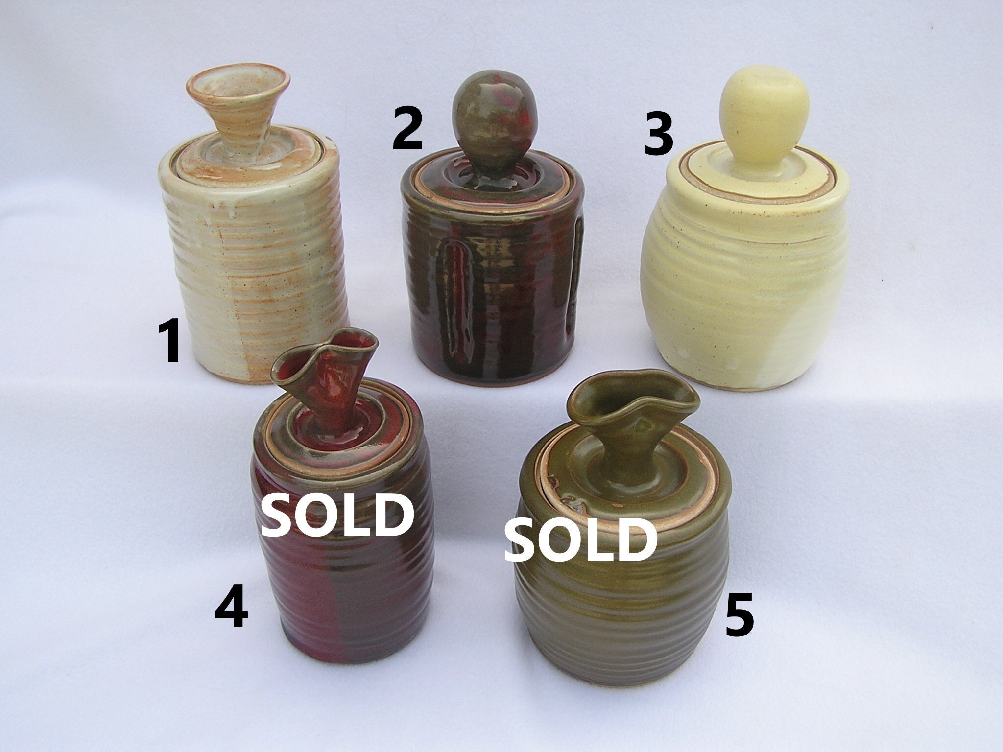 Canisters 6 Tall Assorted Colors and Lid Styles, Group D - Etsy