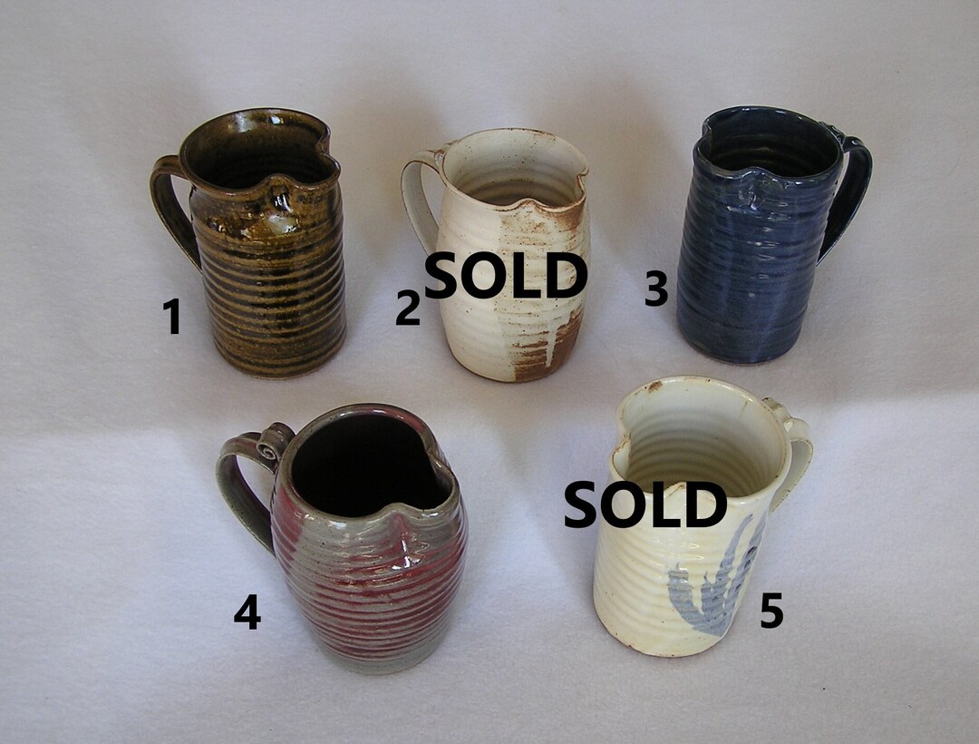 Pitchers 5 Tall Assorted Colors and Shapes, Group B - Etsy