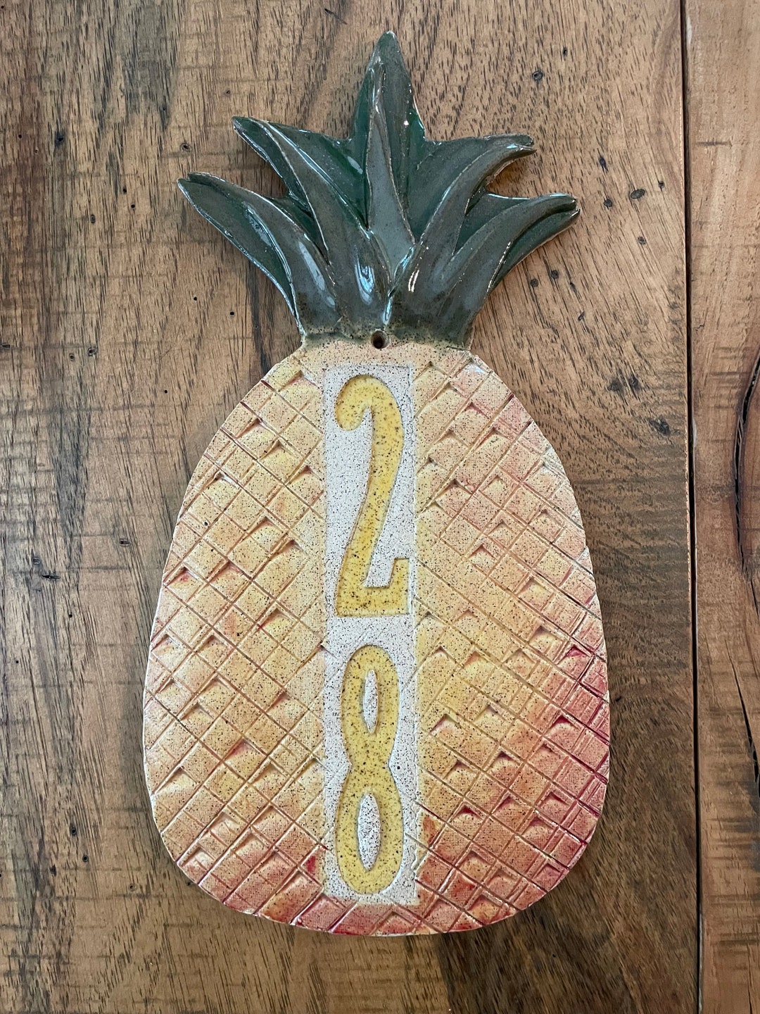 Pineapple Clay Address Number Plaque / House Number Sign/number Tile - Etsy