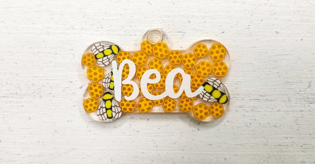 Resin Dog Tag | Bumble Bee Dog Tag | Bee Dog Tag Resin | Cat Tag | Pet ...