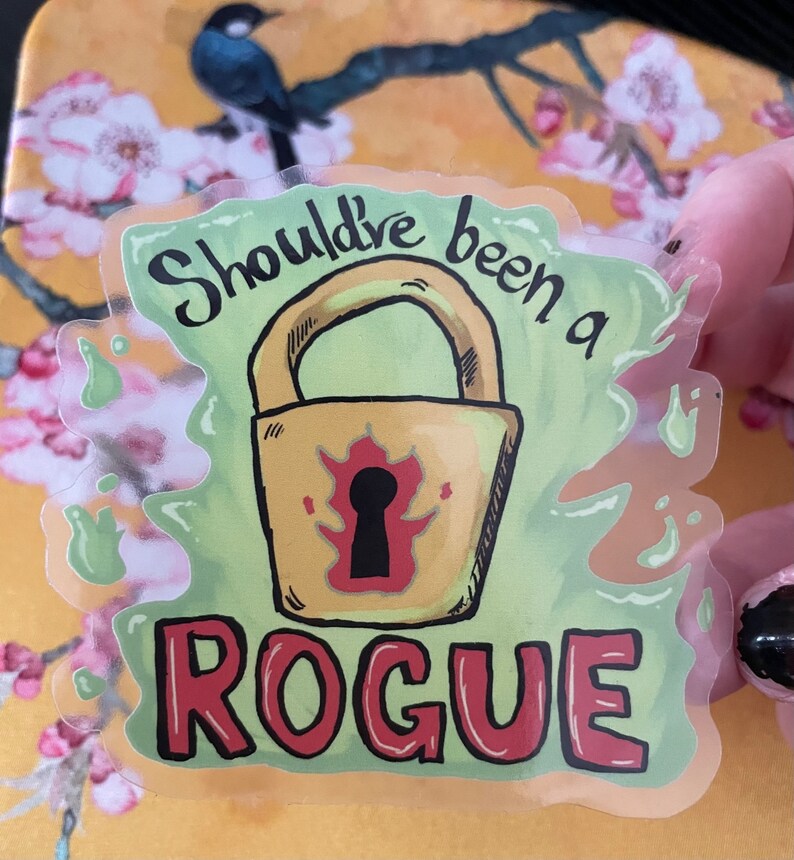 Rogue Dnd Game Sticker 8cm Transparent - Etsy