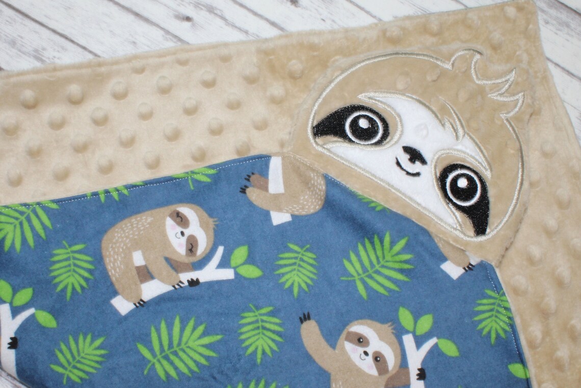 Baby Lovey Sloth lovey animal blanket Lovey Animal Lovey | Etsy