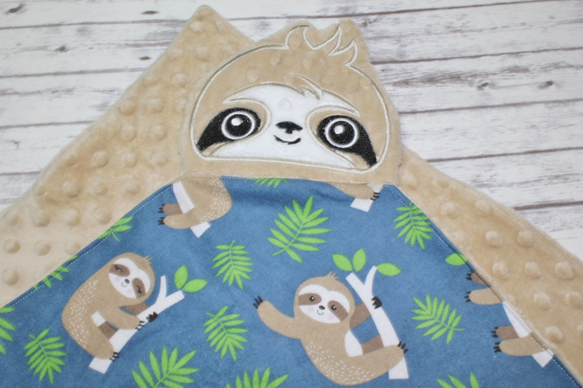 Baby Lovey Sloth lovey animal blanket Lovey Animal Lovey | Etsy