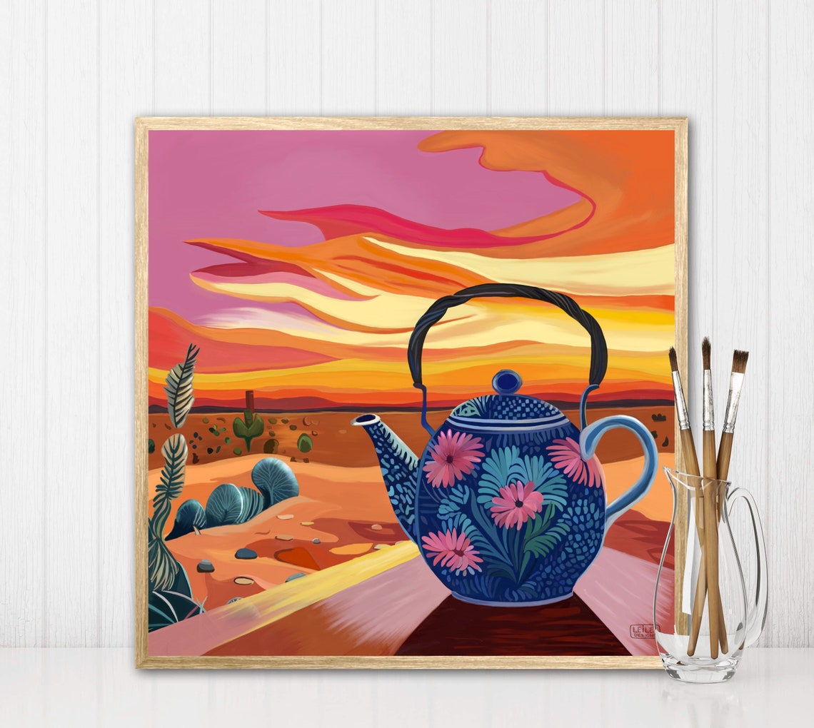 Colourful Outback Room Art Print Wall Art Illustration - Etsy