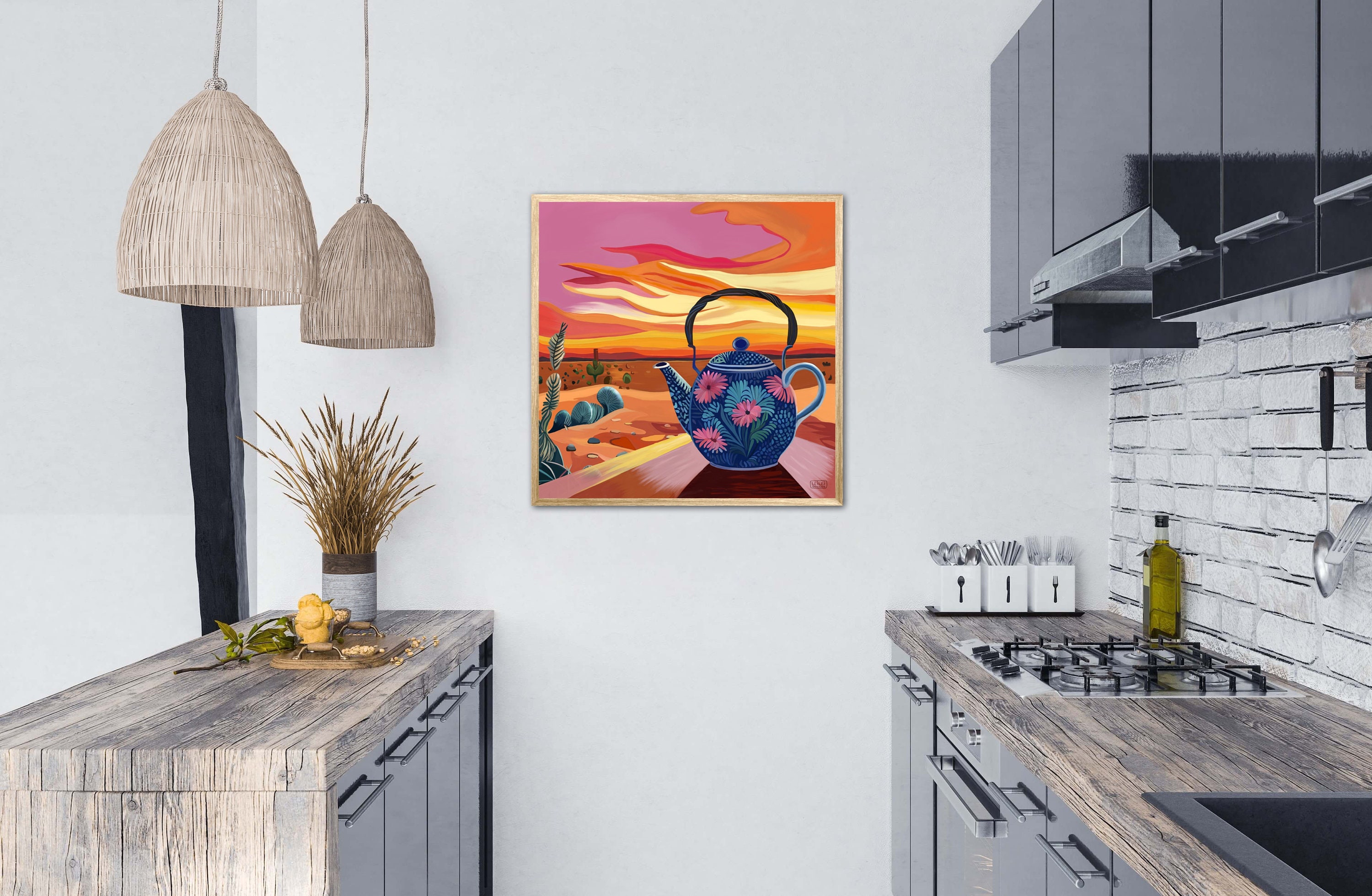 Colourful Outback Room Art Print Wall Art Illustration - Etsy